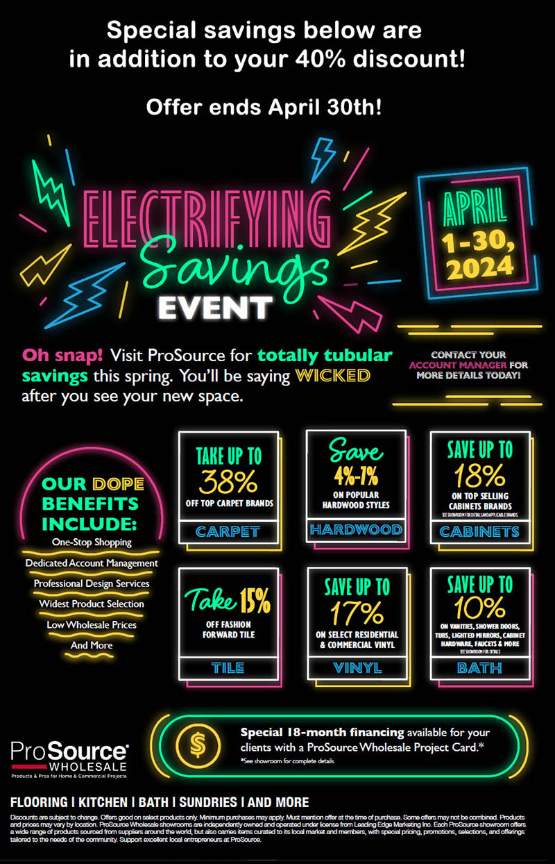 ProSource April Promotion | ProCare Network